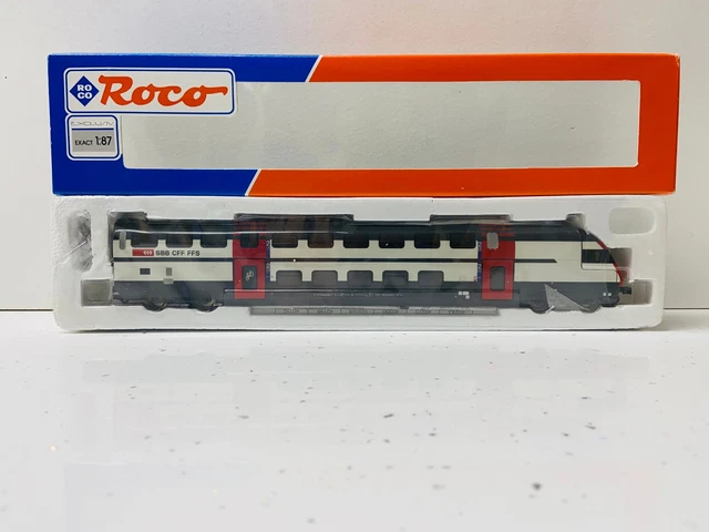 ROCO 45464.1 SBB CFF FFS 2nd CLASS DOUBLE DECK PILOT/ DRIVING COACH ...