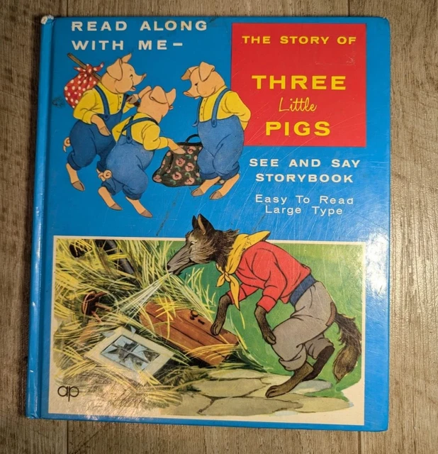VINTAGE SEE AND Say Storybook Three Little Pigs 1984 VG+ $5.99 ...