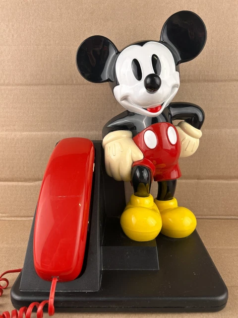 VINTAGE 90S MICKEY Mouse Telephone Landline Walt Disney AT&T 14" in ...