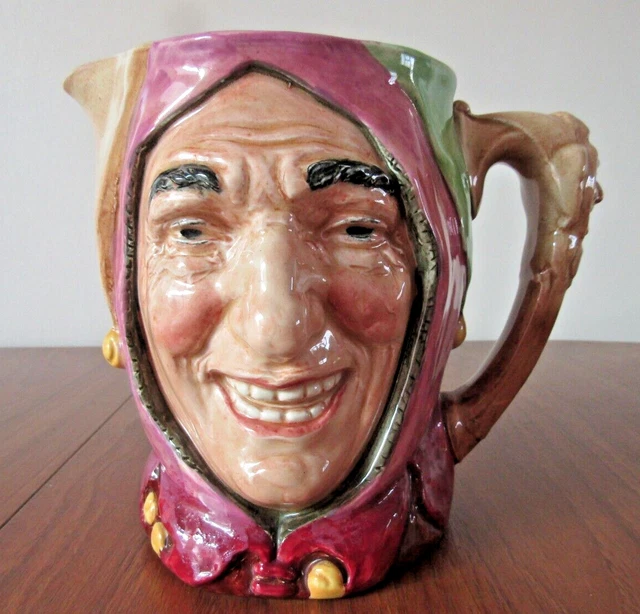 ROYAL DOULTON LARGE JUG, Character/Toby "TOUCHSTONE" (Jester) 2 pints ...