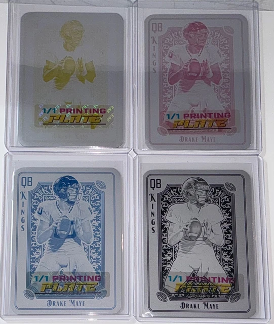 2024 LEAF FOOTBALL Blaster Drake Maye QB Kings Printing Plate 1/1 Set ...