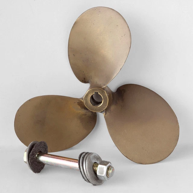 VINTAGE BRONZE BRASS 3 Blade Boat Ship Propeller Michigan Aqua Master ...