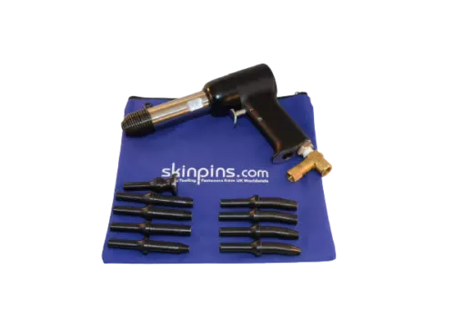 AIRCRAFT TOOLS 4X Pneumatic / Air Rivet Gun With .401" 9Pc Snap Set In ...