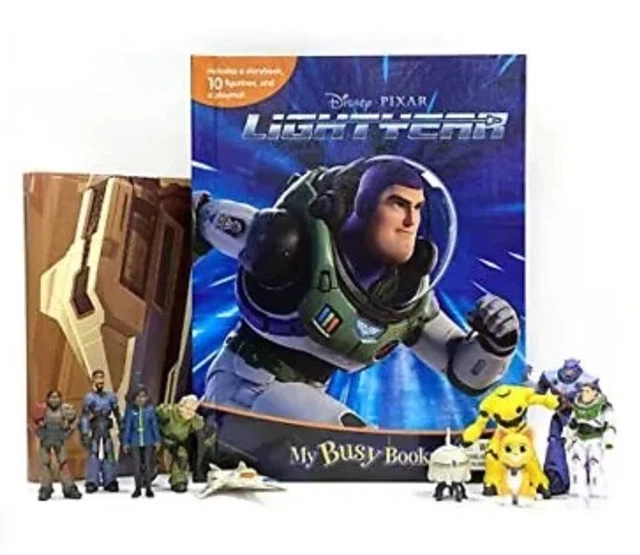DISNEY PIXAR LIGHTYEAR Buzz Lightyear My Busy Book Playmat 10 Figures ...