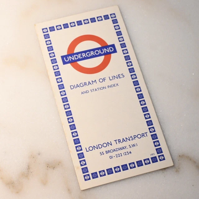 LONDON UNDERGROUND TUBE Map December '70 (1971) (Ref 1270/3040M ...