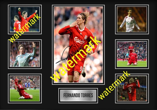 LIVERPOOL FC LEGEND Fernando Torres Signed A4 Autograph Print Photo ...