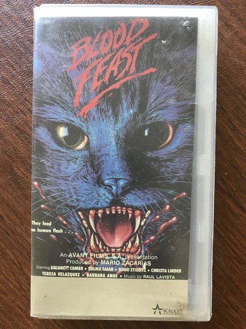 BLOOD FEAST VHS Academy Entertainment ~ RARE Horror Movie Anjanett ...