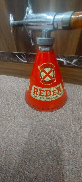 VINTAGE ANTIQUE OLD oil tin can redex Made in England £165.35 - PicClick UK