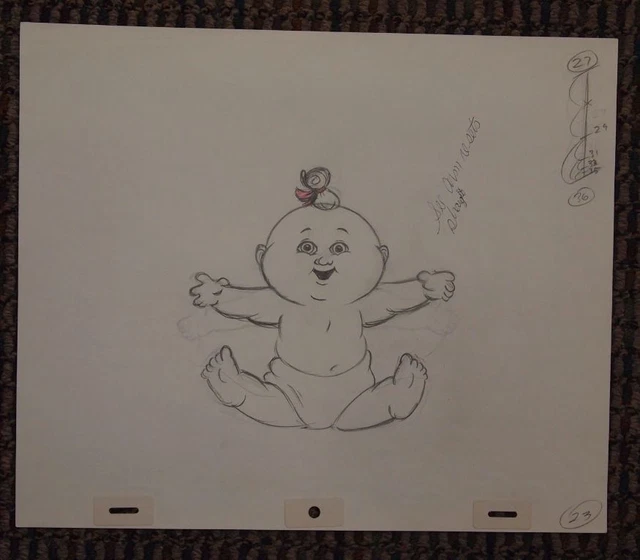 CABBAGE PATCH KIDS Original Production Drawing OPD Animation Art ...