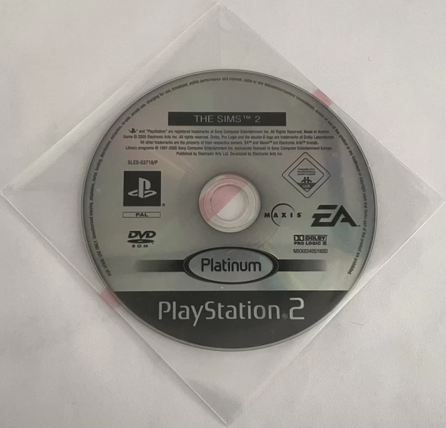 THE SIMS 2 PS2 Social Simulation 2005 Platinum Game CLEANED DISC Only ...