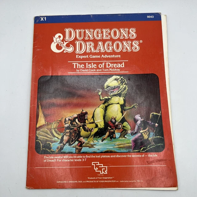 ADVANCED DUNGEONS AND Dragons Module X1 The Isle of Dread #9043 TSR ...