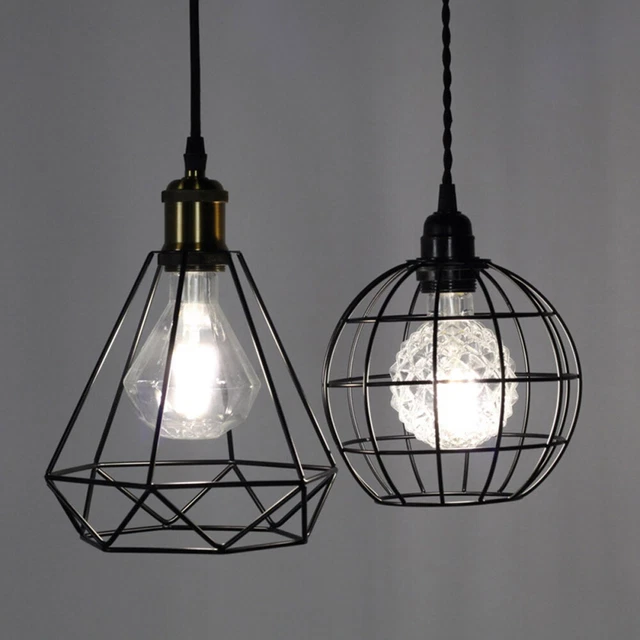 CACHE POUR LAMPE Cage De Garde D'ampoule En Métal Vintage Abat-jour ...