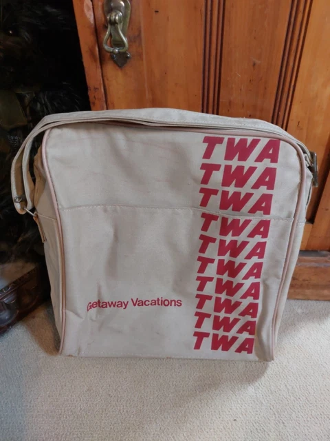 VINTAGE 70S TWA TRANSWORLD AIRLINES Flight Bag £21.52 - PicClick UK