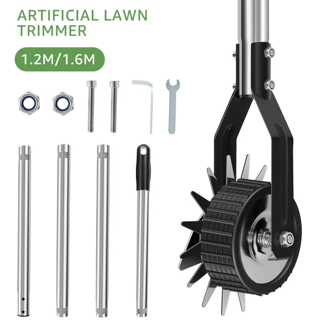 WHEEL ROTARY EDGER Manual Lawn Edger Trimmer with 3/4 Sections ...