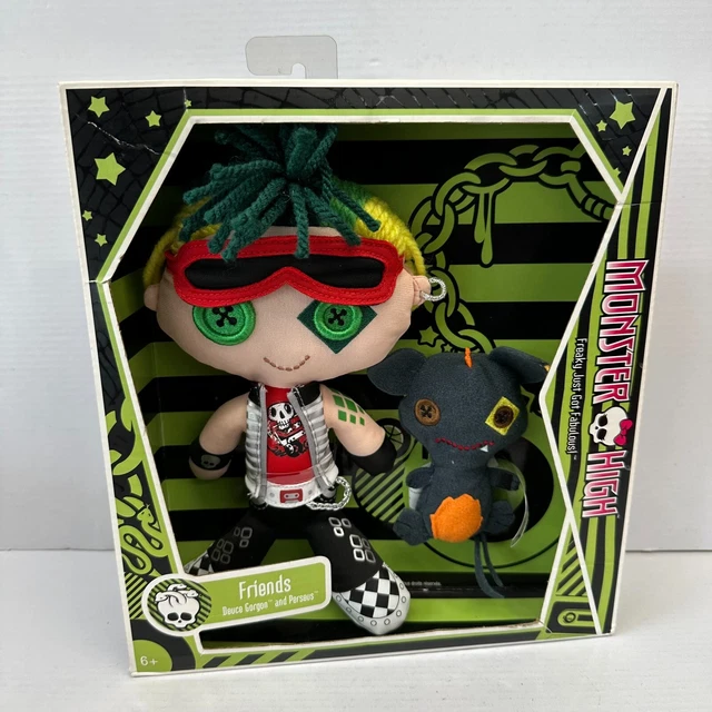 MONSTER HIGH FRIENDS Plush Deuce Gorgon and Perseus Rag Doll Mattel ...