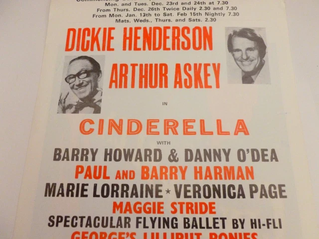 ARTHUR ASKEY THE Chuckle Brothers Pavilion Bournemouth Pantomime Flyer ...