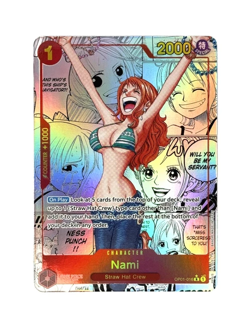 (Y) ONE PIECE Card Game - NAMI OP01-016 MANGA Anglais EUR 350,00 - PicClick FR
