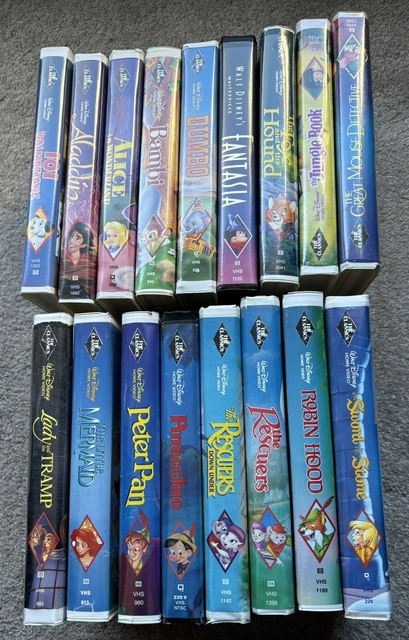 TESTED 17 WALT Disney Black Diamond Classic Collection VHS Tapes Lot ...