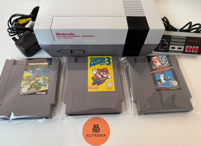 NINTENDO NES CONSOLE With 3 Games Complete Set Up Region Unlocked ...