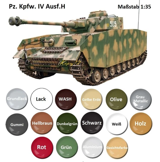 PZ. KPFW. IV Ausf. H Panzermodell zum Zusammenbauen 1:35 + Farben ...