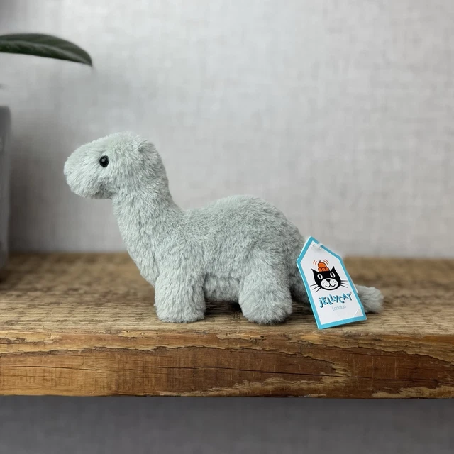 JELLYCAT FOSSILY BRONTOSAURUS - Tiny Fluffy Dinosaur - New With Tags ...