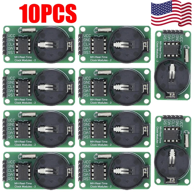 10 PCS RTC DS1302 Real Time Clock Module Fits For Arduino AVR ARM PIC ...