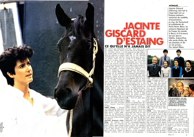COUPURE DE PRESSE Clipping 1988 Jacinte Giscard d'Estaing (2 pages) EUR ...
