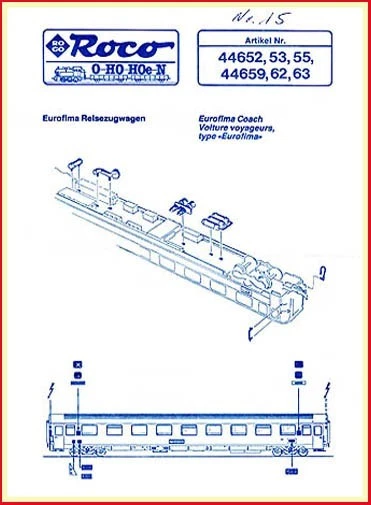 ROCO H0 - Montageanleitung (2.15) - Eurofima Reisezugwagen 44652-44663 ...