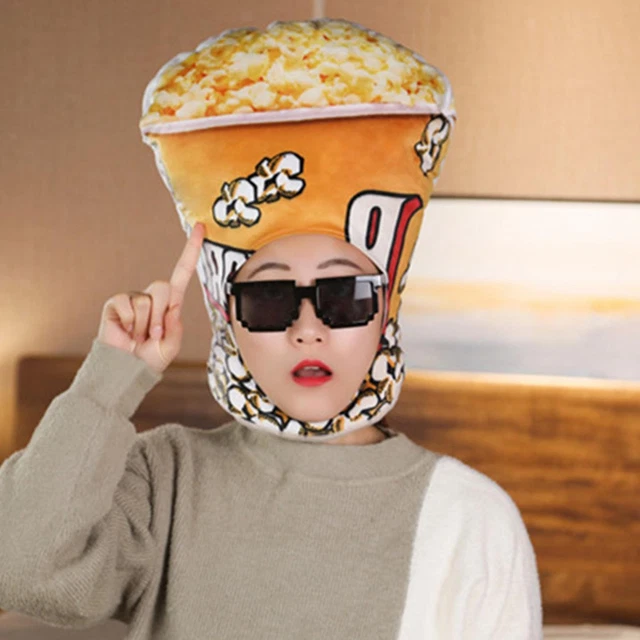 SOFT PLUSH POPCORN Hat Party Hats Novelty Hats for Adults £9.69 ...