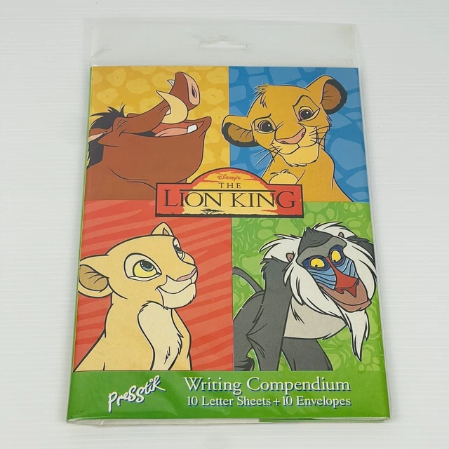VINTAGE THE LION KING Letter Writing Set Vtg Letter Writing Vtg Lion ...