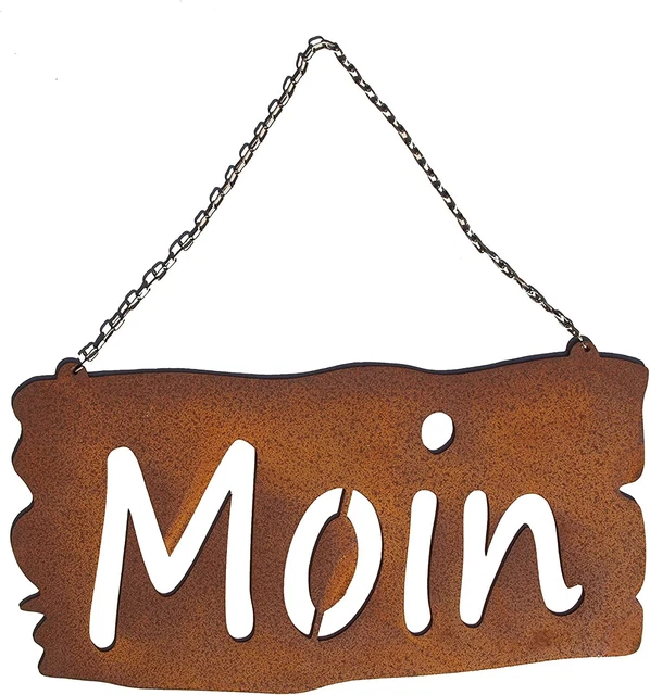 ROST DEKO SCHILD Moin Edelrost Maritime Gartendeko Hängeschild ...