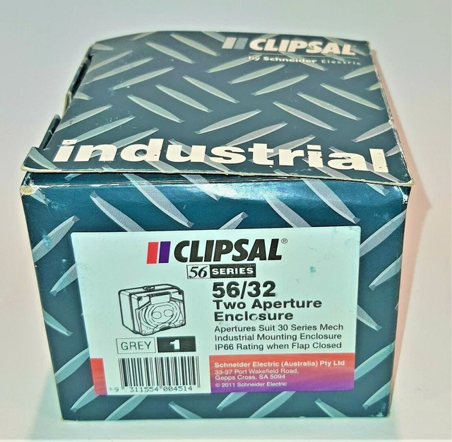 CLIPSAL 56/32 TWO Aperture Enclosure 30 Series Mech Ip66 - Grey $46.39 ...