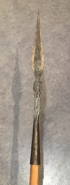 ANCIENNE LANCE AFRICAIN en FER Pointe De Lance. Art Africain EUR 45,00 ...
