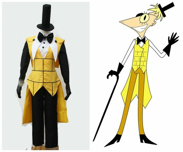 NEW! CARTOON GRAVITY Falls Bill Cipher Human Uniform Cosplay Costume £ ...