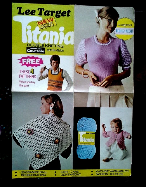 LEE TARGET ADVERTISING Knitting Leaflet - Lee Target - 4 Patterns £3.99 ...