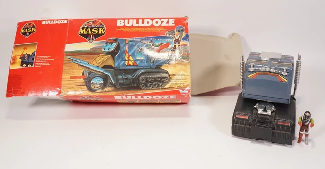 VINTAGE ORIGINAL KENNER Mask Bulldoze Truck Fahrzeug mit Boris Bushkin ...