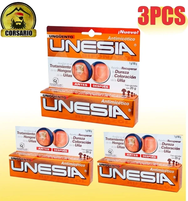 3 PACK UNESIA cream Anti Fungal Unas de Manos y Pies Foot Nail Fungus £ ...