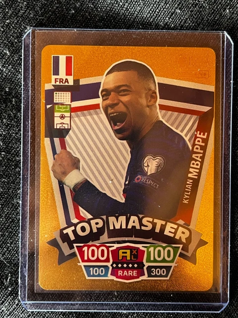 GOLD CARD CARTE World Football Stars Kylian Mbappe Panini Top Master ...
