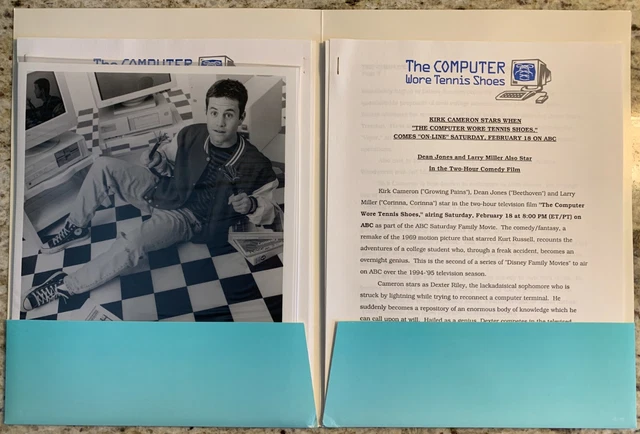 THE COMPUTER WORE Tennis Shoes Walt Disney ABC TV Press Kit Kirk ...