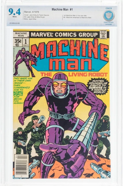 MACHINE HOMME #1 1978 Blanc P Marvel Jack Kirby Housse CBCS 9.4 Vie ...