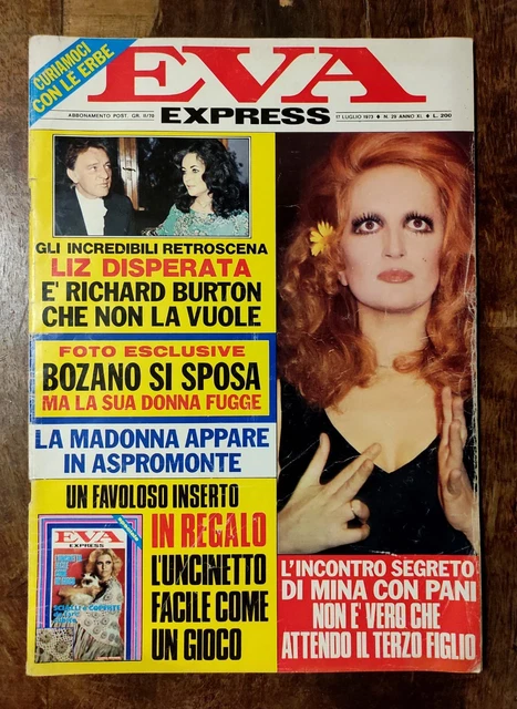 RIVISTA EVA EXPRESS MINA N. 29 Luglio 1973 - RARE - ITALIA Leggere ...