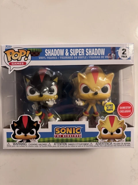 FUNKO POP! SONIC The Hedgehog: Shadow & Super Shadow (confezione da 2 ...