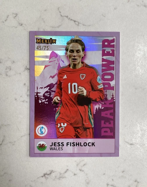 TOPPS MERLIN UEFA Womens Euro 2025 Jess Fishlock Pink - /75 Peak Power ...
