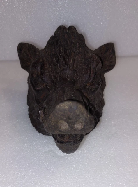 SUPERBE GRANDE TÊTE de sanglier décor de billot de boucher XIXème EUR 1 ...