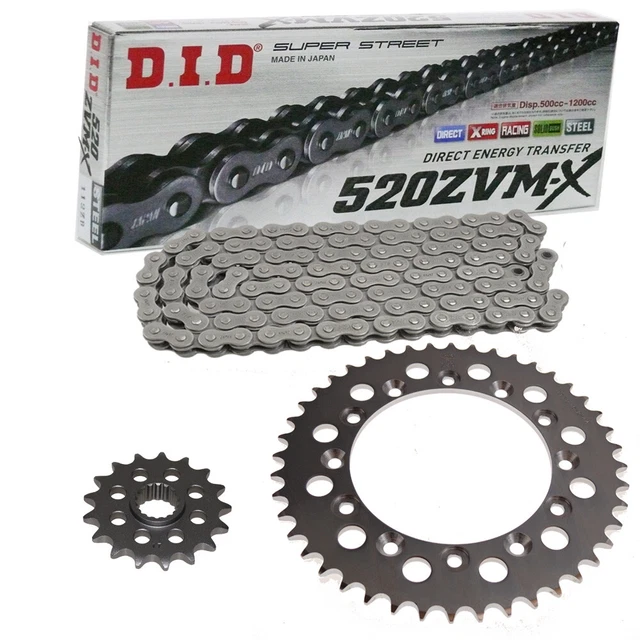 KIT DE CADENA Yamaha TT600 97-03 Cadena DID 520 Zvm-X 112 Abierto 15/44 ...
