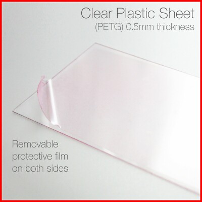 MODEL MAKING DOLLS House Window Glazing 0.5mm Clear Thin Sheet Plastic ...