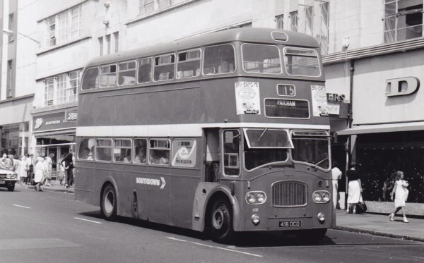 BUS PHOTO SOUTHDOWN Leyland PD3 418 DCD Western Road Brighton Route 15 ...