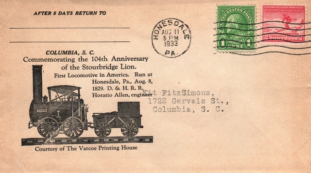COMMEMORATING THE 104TH ANNIVERSARY STOURBRIDGE LION FIRST LOCO IN ...