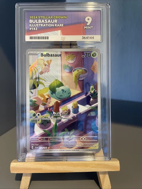 POKÉMON TCG BULBASAUR Stellar Crown Illustration Holo Card 143/142 Ace ...