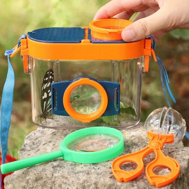 BUG VIEWER OUTDOOR Insect Box Magnifier Observer Kit Insect Catcher ...